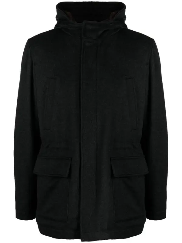 Corneliani Hooded Virgin Wool Jacket