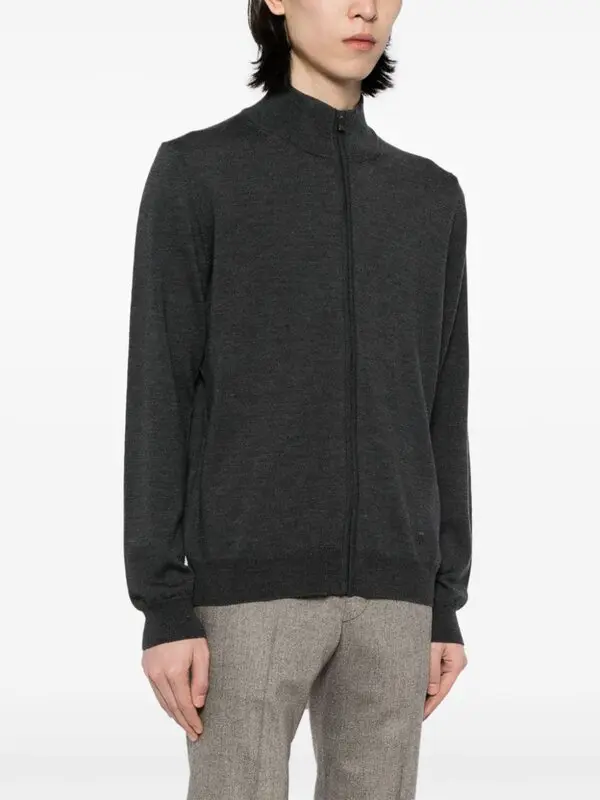 Corneliani Zip-up Mock-neck Cardigan