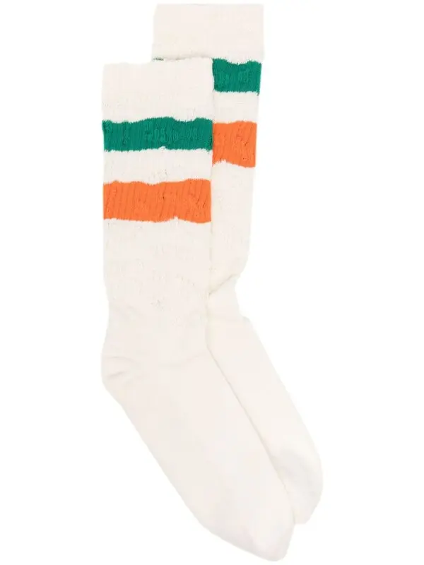 GOLDEN GOOSE Stripe-embellished Mid-calf Socks