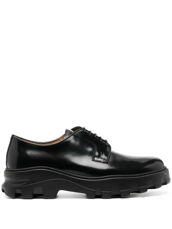 Moreschi Round-toe Leather Derby Shoes