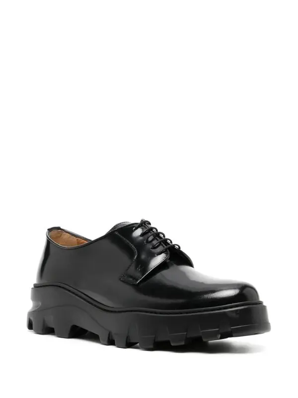 Moreschi Round-toe Leather Derby Shoes