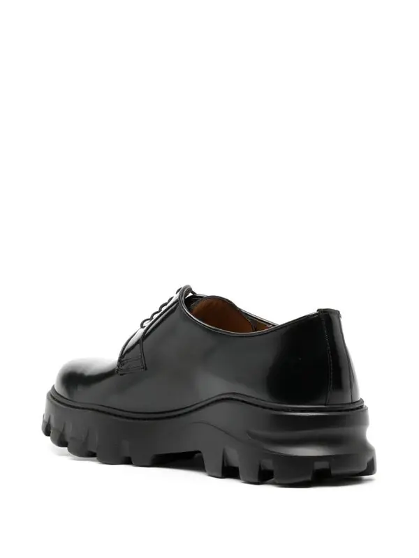 Moreschi Round-toe Leather Derby Shoes