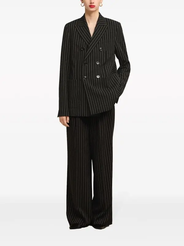 Ami Double-breasted Pinstripe Blazer