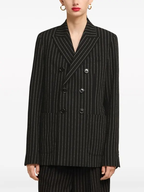 Ami Double-breasted Pinstripe Blazer