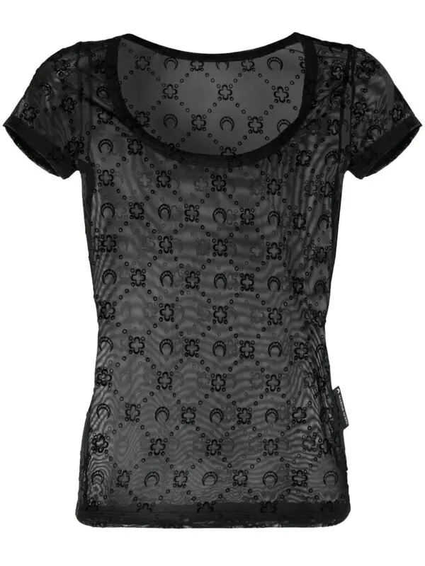 MARINE SERRE Monogram T-shirt - Black
