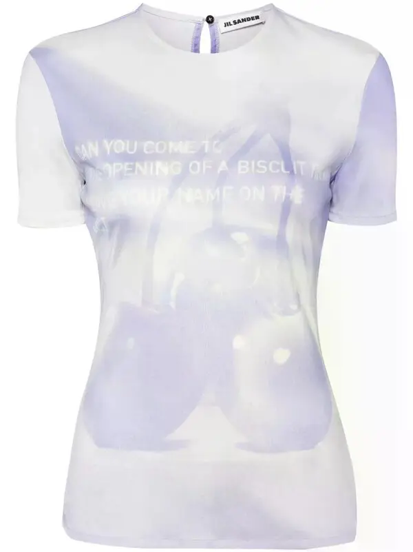 JIL SANDER Graphic-print Jersey T-shirt - White