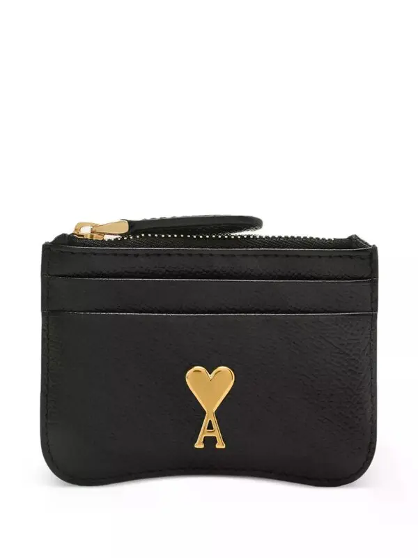 Ami Paris Paris Zipped Card Holder - Black