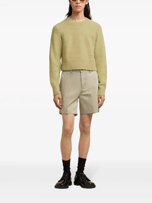 AMI Paris Logo Embroidered Crew Neck Jumper