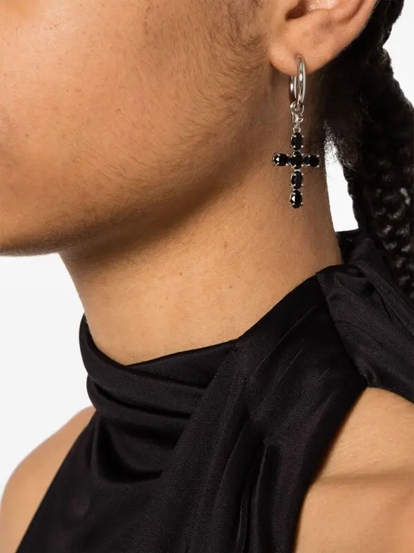 Dolce & Gabbana Cross-charm Hoop Earrings