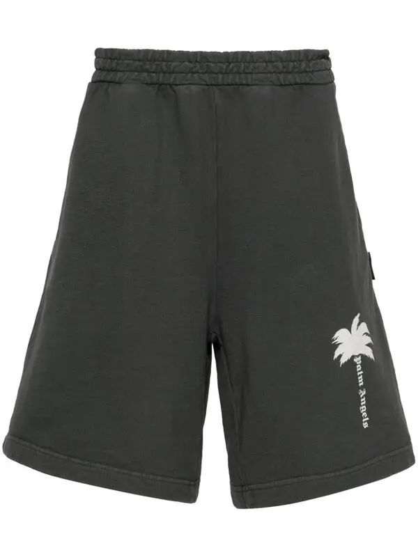 Palm Angels Palm Tree Print Track Shorts