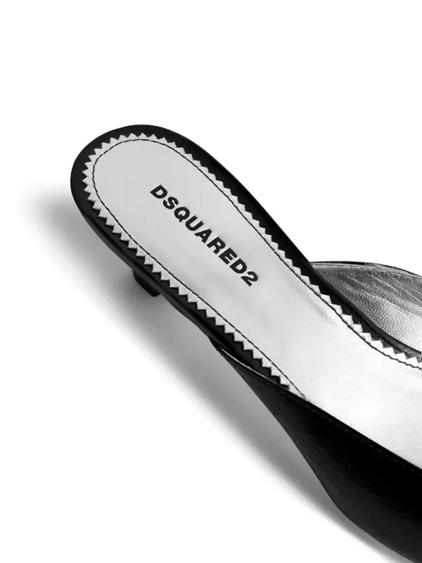 Dsquared2 35mm Logo-plaque Leather Mules