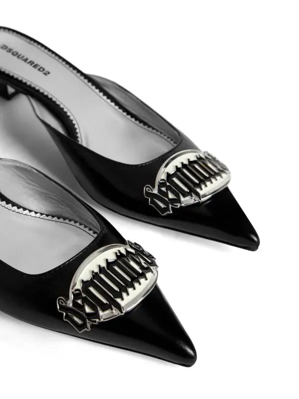 Dsquared2 35mm Logo-plaque Leather Mules