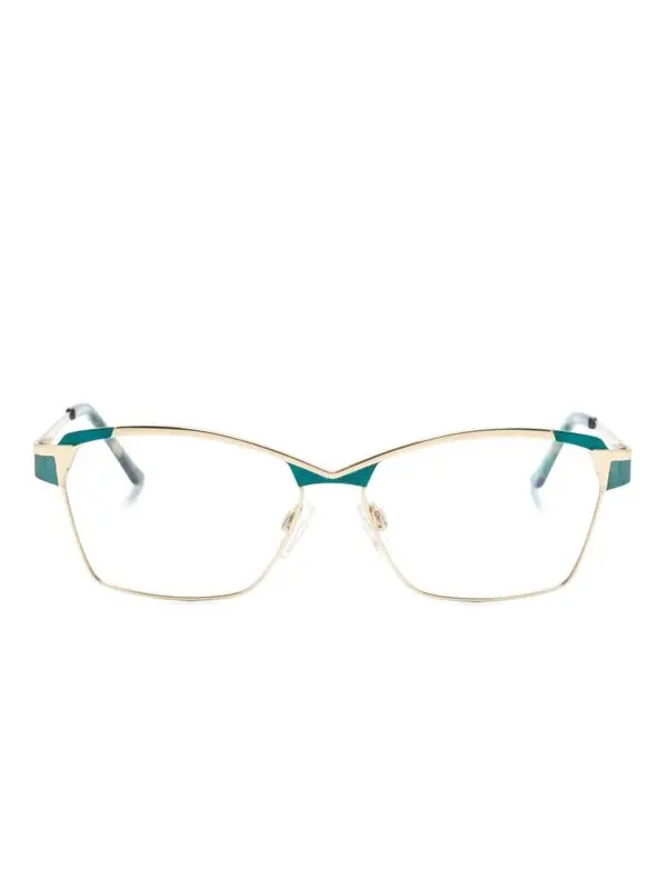 Cazal Rectangle-frame Glasses - Green