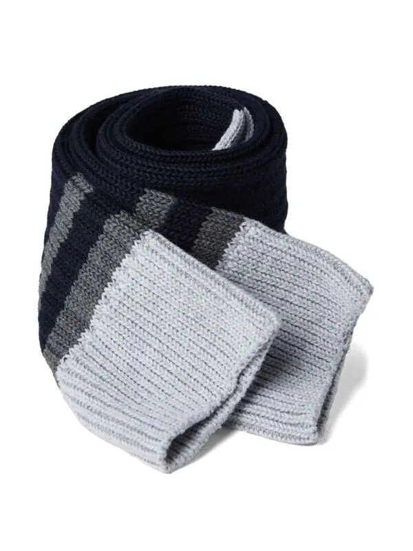 Brunello Cucinelli Striped Cotton Socks - Blue