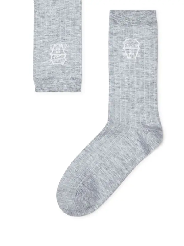 Brunello Cucinelli Intarsia-logo Knitted Socks