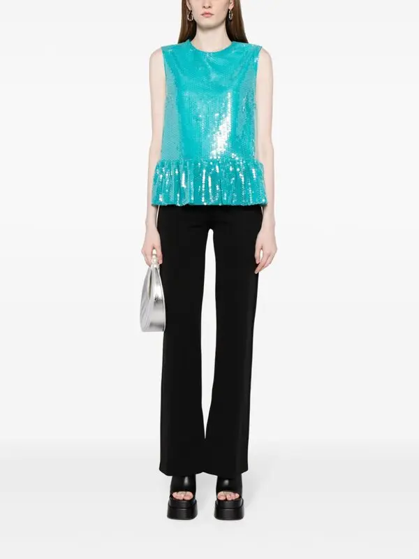 Nina Ricci Sequin-embellished Sleeveless Top