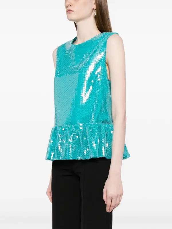 Nina Ricci Sequin-embellished Sleeveless Top
