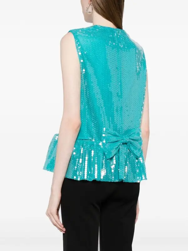Nina Ricci Sequin-embellished Sleeveless Top