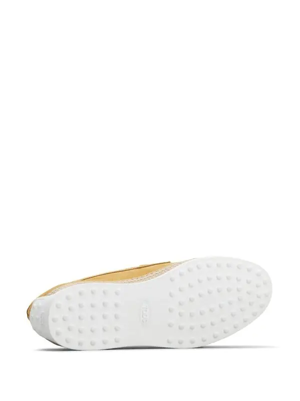 TOD'S Gommino Suede Loafers - Yellow