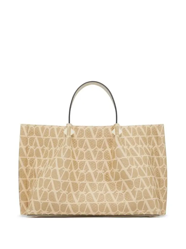 Valentino Garavani Iconographe Raffia Tote - Neutrals
