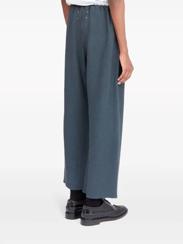 MAISON MARGIELA Wide-leg Cotton Track Pants - Blue