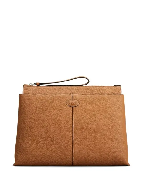 TOD'S Leather Clutch - Brown