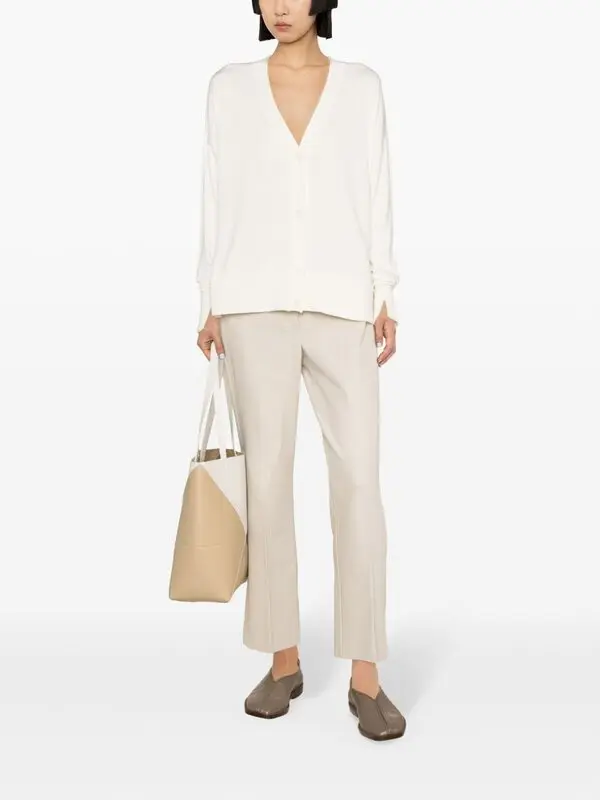 BOSS V-neck Ribbed Knit Cardigan