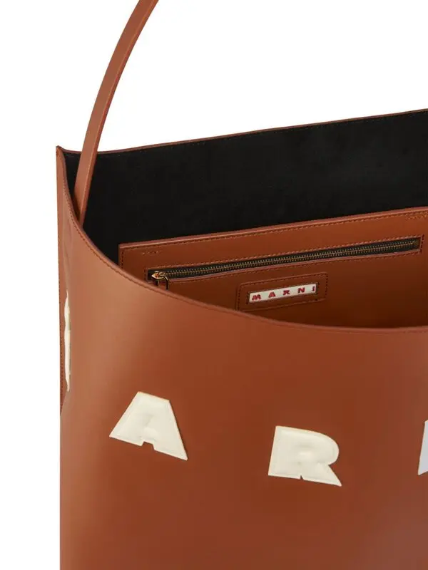 Marni Museo Leather Tote - Brown