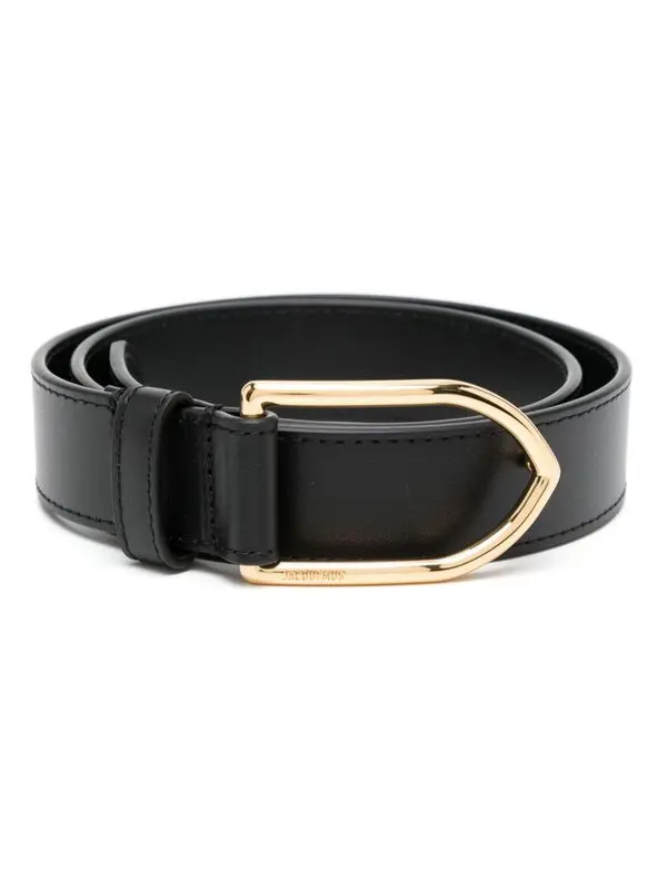 Jacquemus La Ceinture Bambino Leather Belt - Black