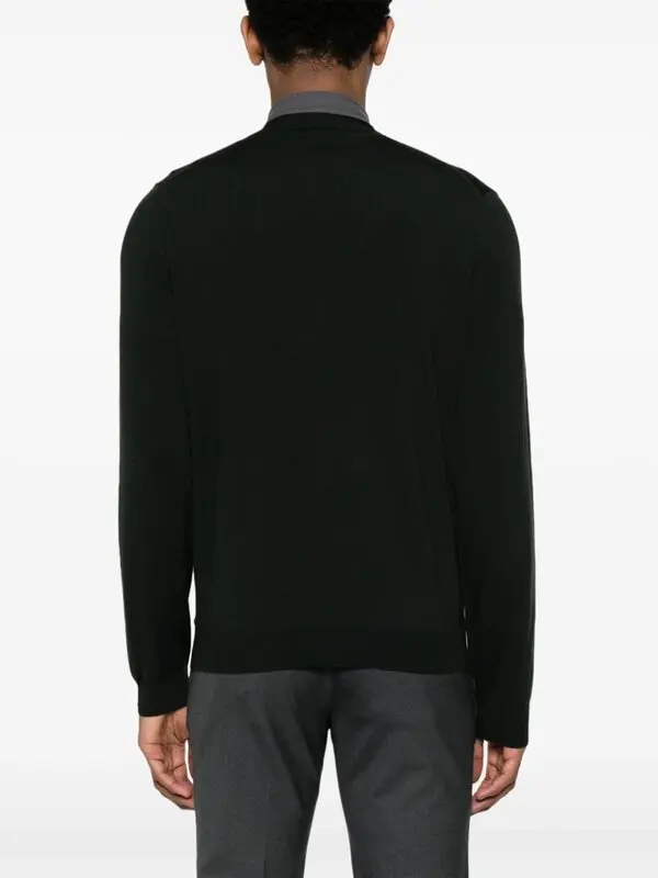 ZANONE Fine-knit V-neck Cardigan - Black