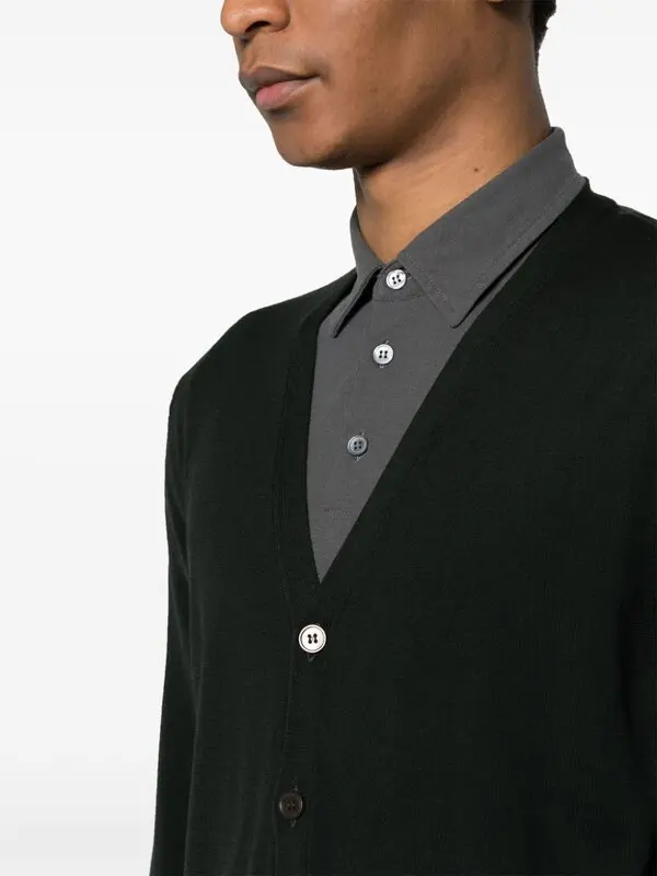 ZANONE Fine-knit V-neck Cardigan - Black