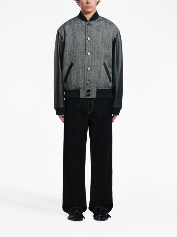Marni Embossed Logo Bomber Jacket