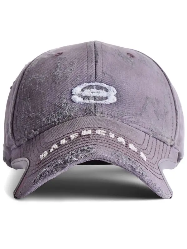 Balenciaga Unity Port Icon Ditreed-Effect Cap In Purple - 15  display picture 1