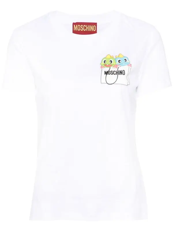 Moschino Puzzle Bobble Cotton T-shirt - White