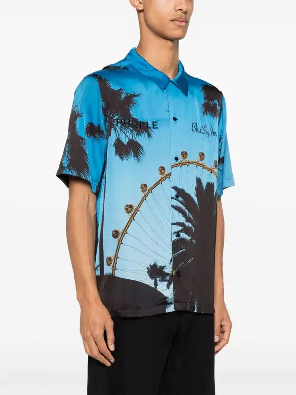 PURPLE BRAND Logo-embroidered Shirt