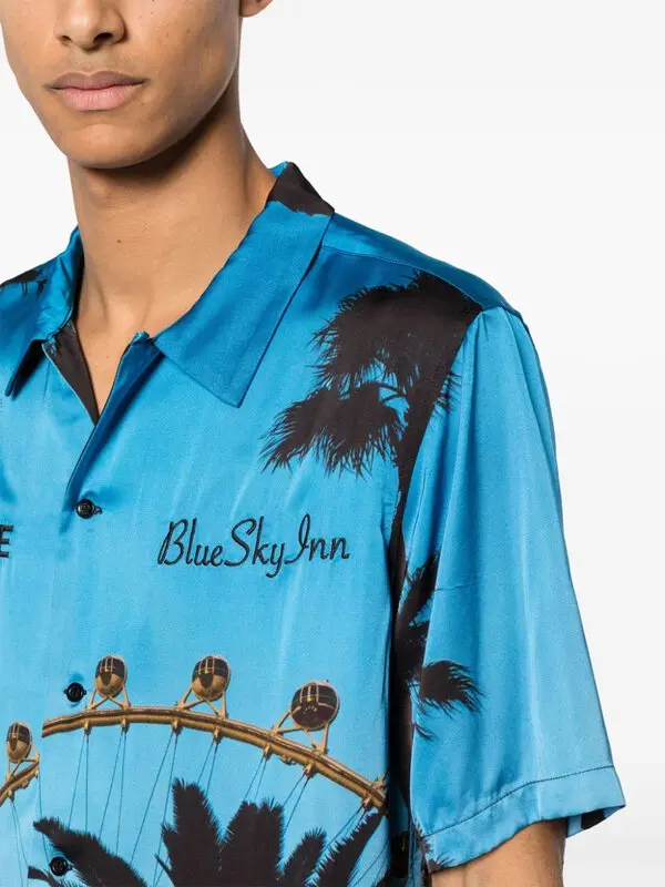 PURPLE BRAND Logo-embroidered Shirt