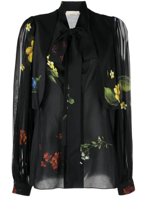 Elie Saab Floral-print Silk Shirt