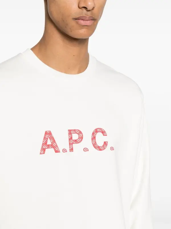 A.p.c. Logo-print Cotton Sweatshirt