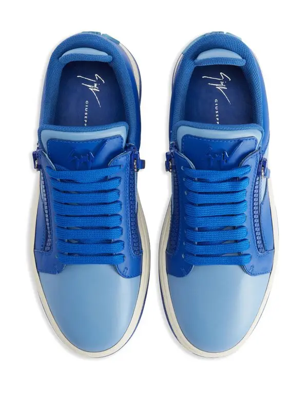 GIUSEPPE ZANOTTI Double-zip Low-top Sneakers - Blue