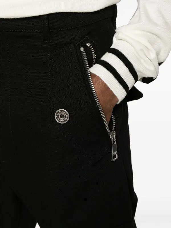 Balmain Straight-leg Canvas Cargo Trousers