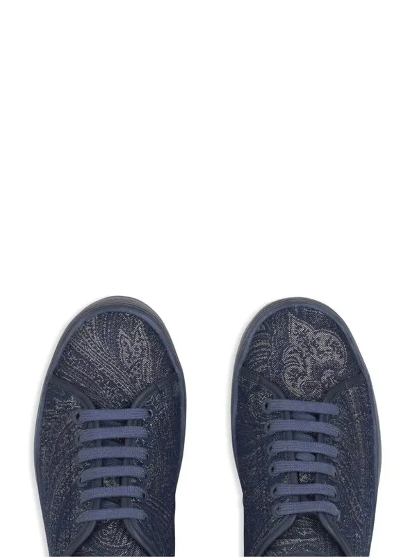 Etro Paisley-print Denim Sneakers