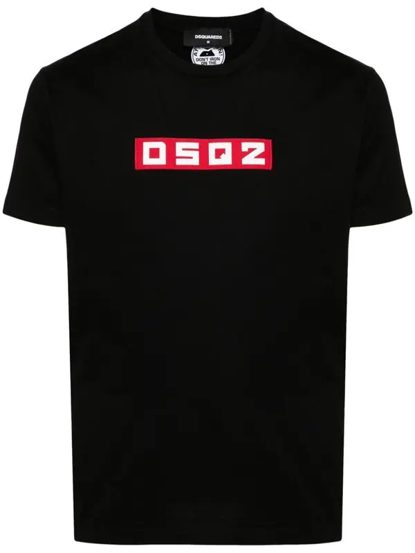 Dsquared2 Logo-appliqqué Cotton T-shirt - Black
