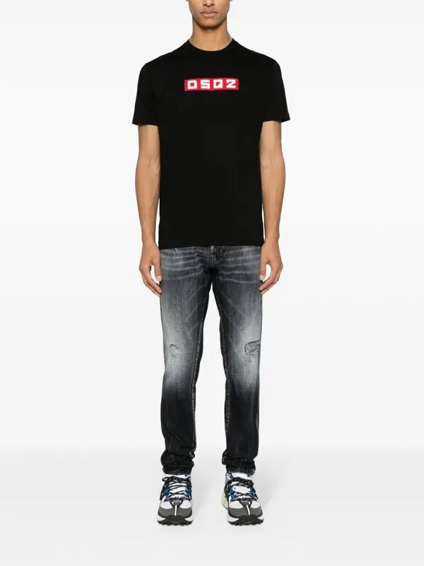 Dsquared2 Logo-appliqqué Cotton T-shirt