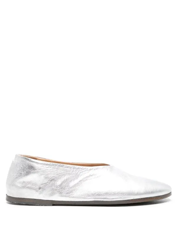 Marsèll Coltellaccio Leather Ballerinas - Silver