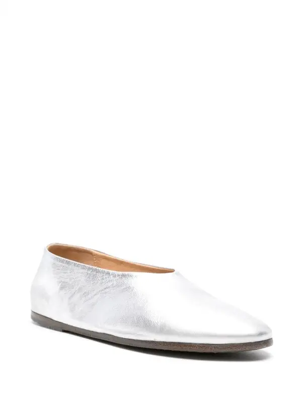 Marsèll Coltellaccio Leather Ballerinas - Silver
