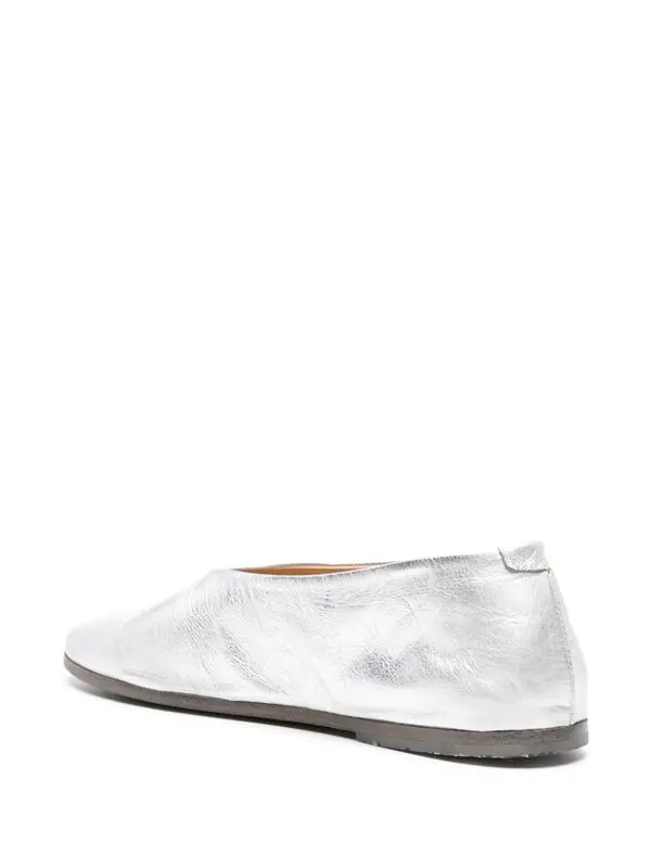 Marsèll Coltellaccio Leather Ballerinas - Silver