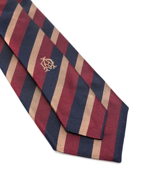 Dunhill Striped Mulberry Silk Tie