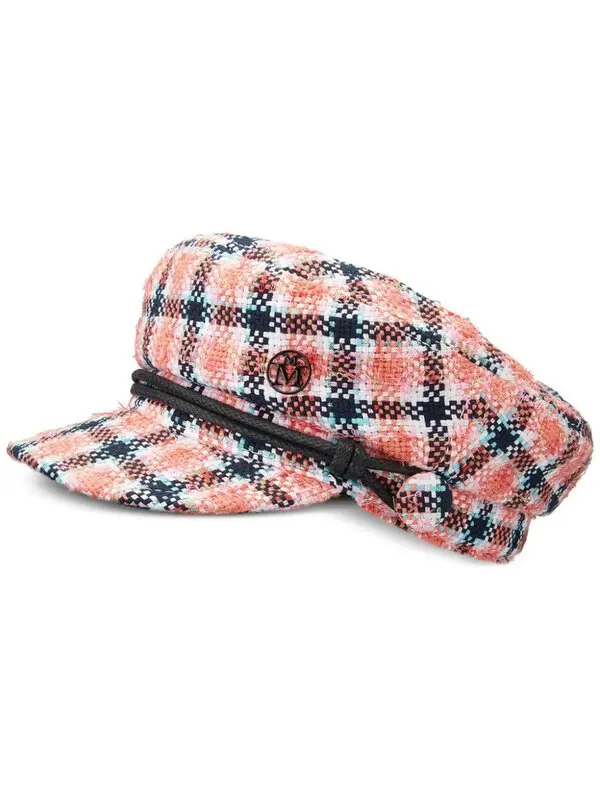 MAISON MICHEL Abby Tweed Sailor Cap - Pink