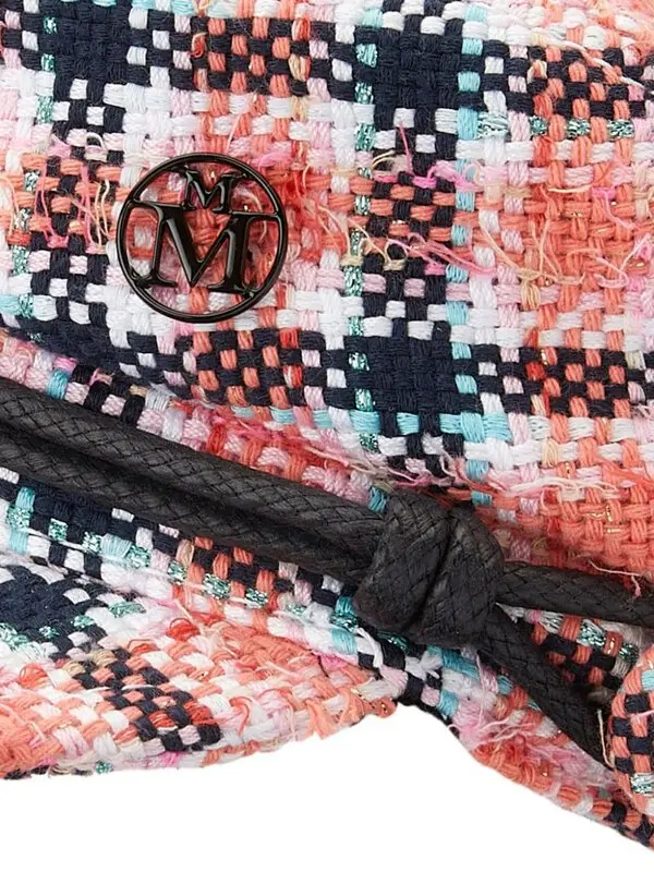 MAISON MICHEL Abby Tweed Sailor Cap - Pink