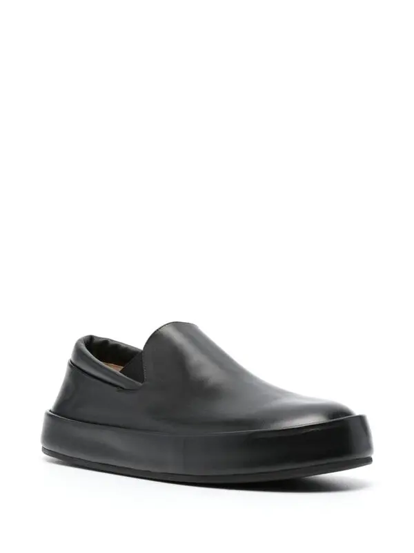 Marsèll Leather Slip-on Loafers - Black